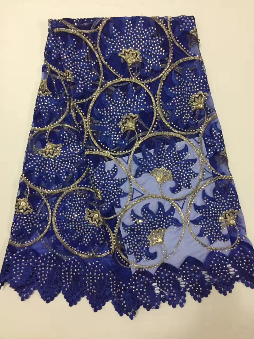 Embroidered french net tulle lace fabric material mesh high quality ...