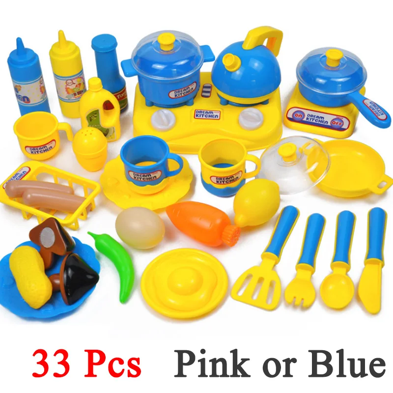 Hot New 33Pcs Children Kitchen Set Pretend Play Cut Toy Plastic Kids ...