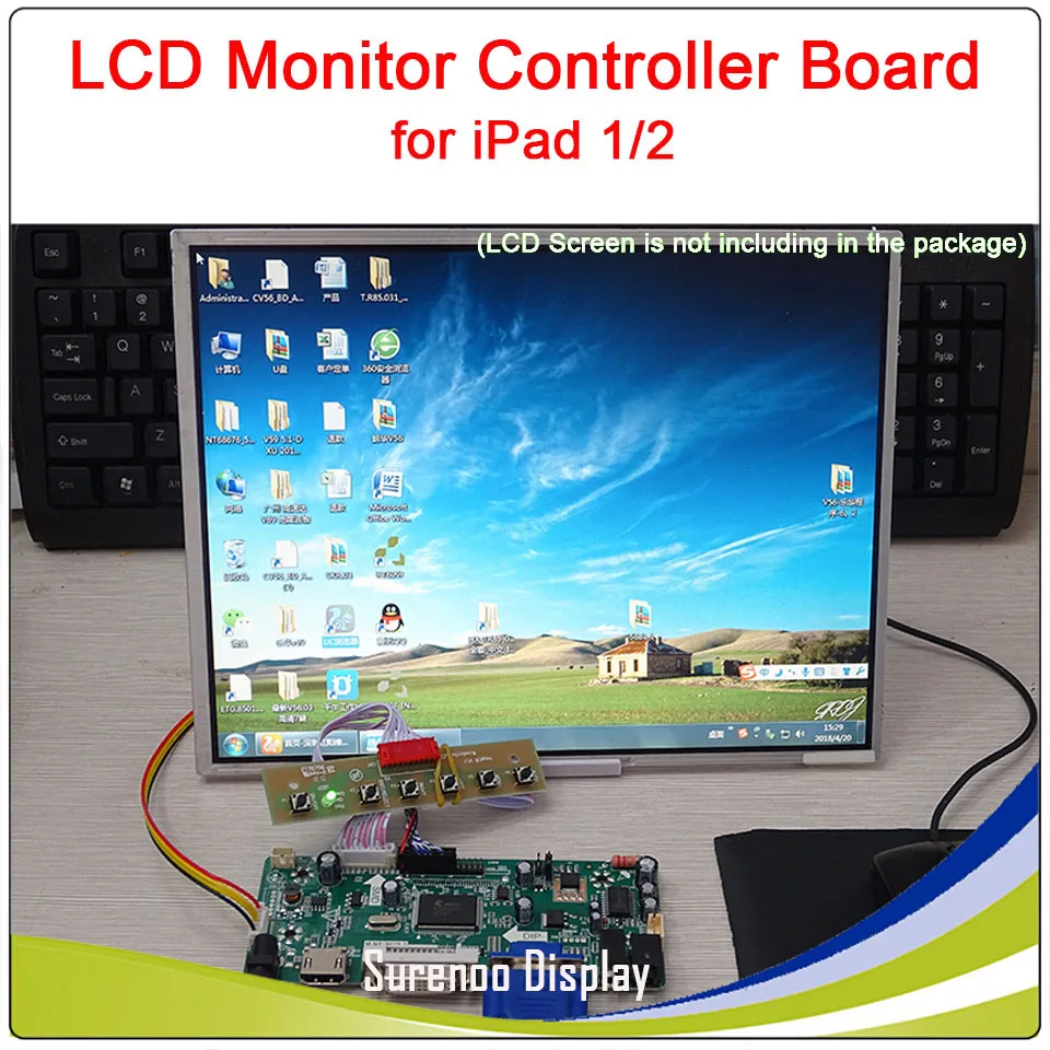 9.7" 1024*768 LCD Monitor Screen Module Controller Driver Board for ...