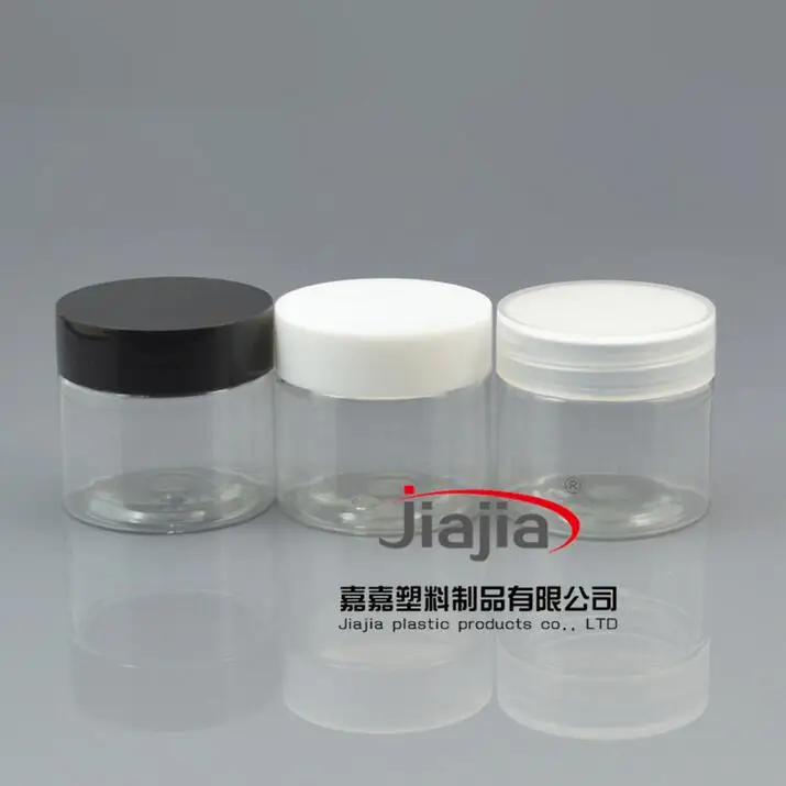 25 grams clear PET Cosmetic Jar with black/white/clear PP lid, 25 ml ...