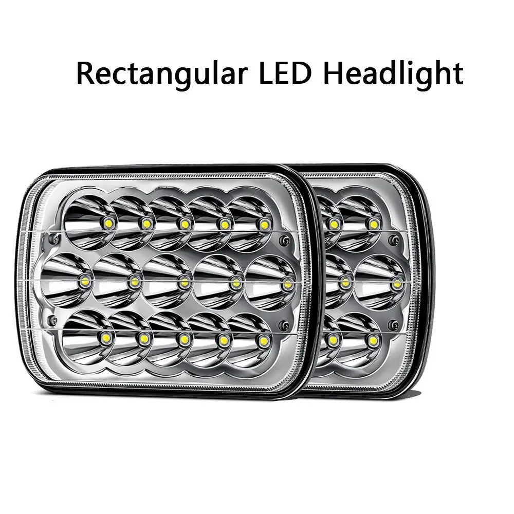7x 6 Led Headlights 5x 7 45w Rectangle Led Headlights Car Headlamp ...