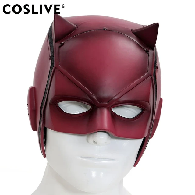 Coslive Daredevil Mask Marvel Matt Murdock Cosplay Helmet Hale Face Red ...