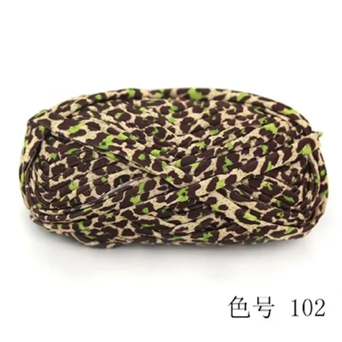 HMS 100g Leopard Print Fabric Yarn For DIY Knitting Crochet Cloth Fancy ...