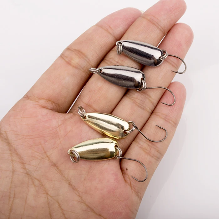 4PCS Mini fishing Lure 1.5g spoon metal lures small fish Single Hook ...