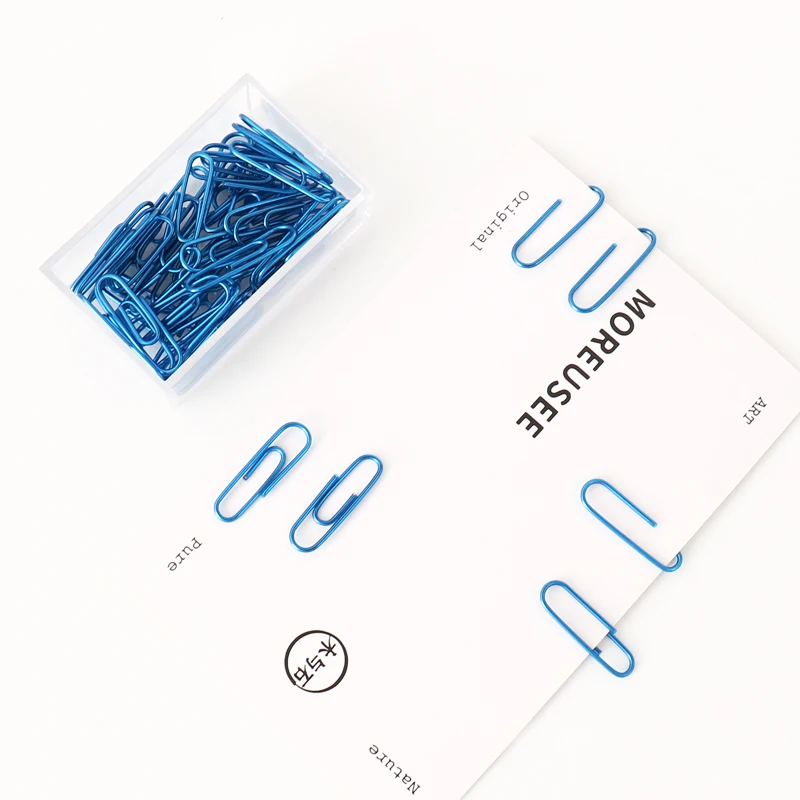 TUTU-50pcs-box-Of-28mm-PET-Paper-Clips-Notes-Classified-Clips-Children ...