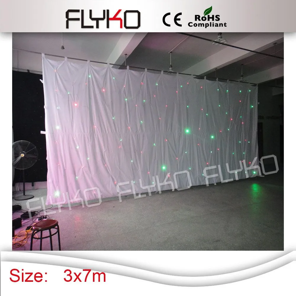 Free Shipping 3x7m led star cloth ,led star curtain ,wedding decoration ...
