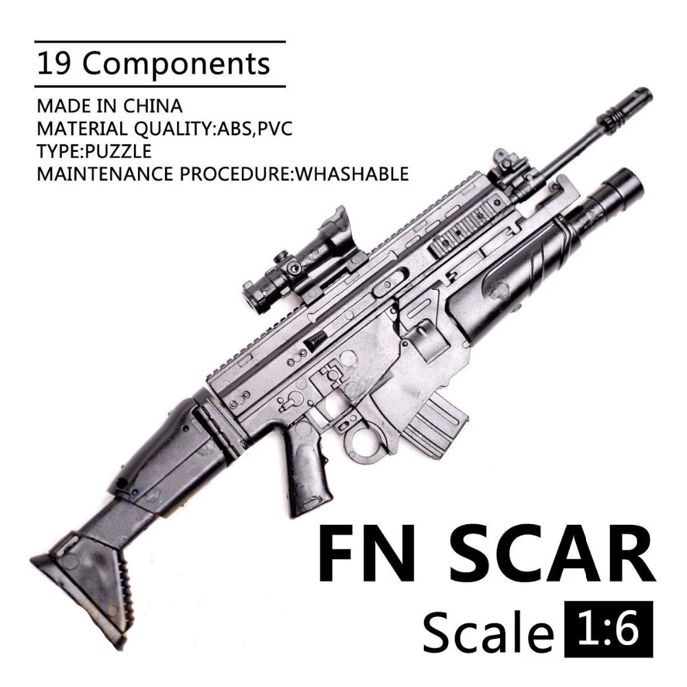 1/6 Scale Fn Scar Sof Combat Rifle Model Assembly Puzzles Building ...