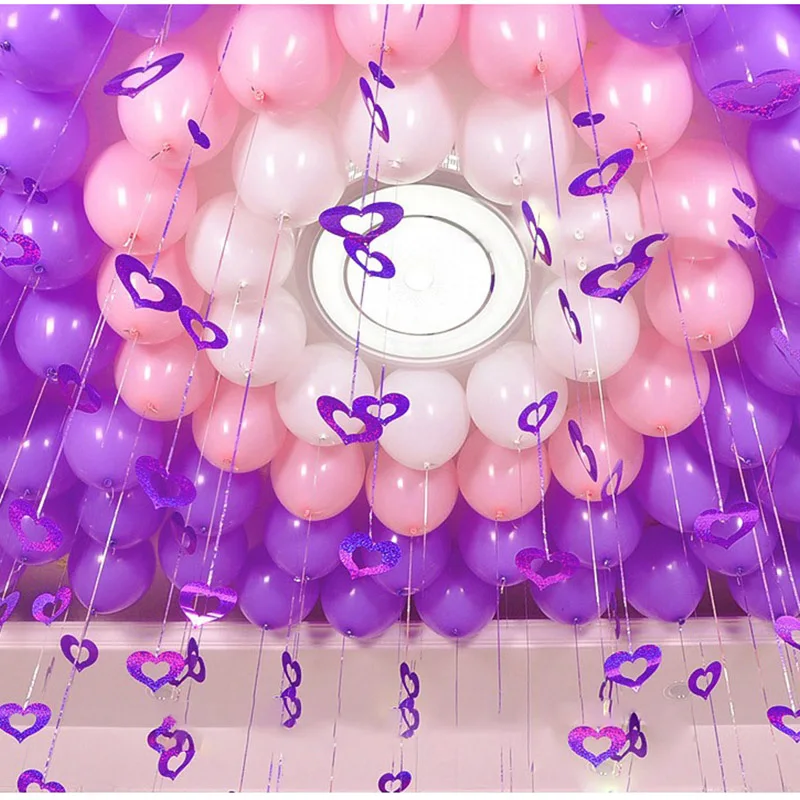Креативный 100 шт шары в виде сердца подвеска на ленте невесты ...
