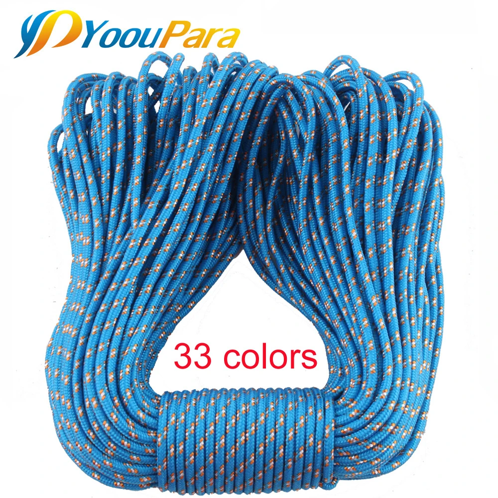 50FT 3mm Paracord 33 color Parachute cord Rope 1 Strand Paracorde ...