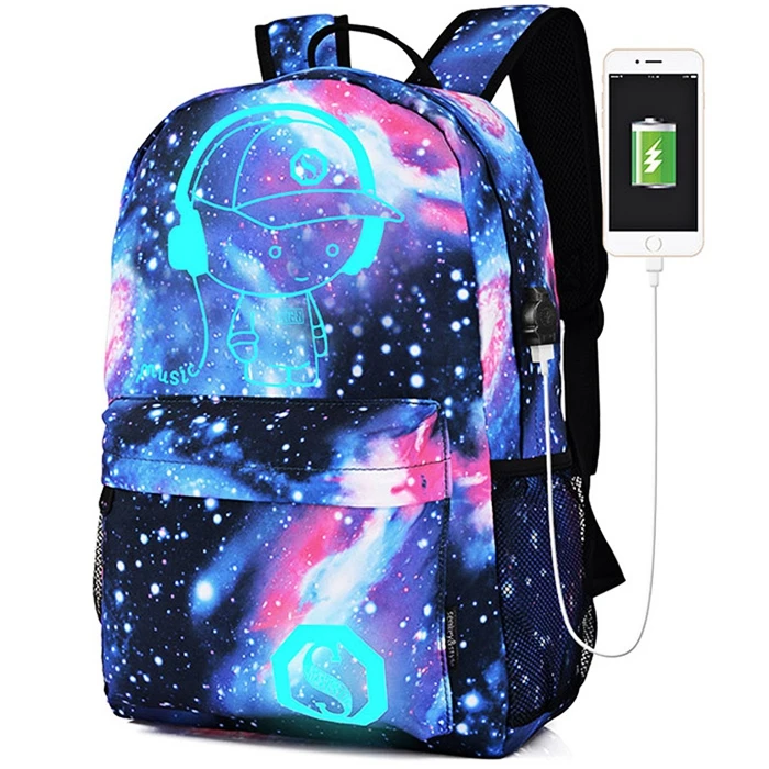 Children School Bags Galaxy Space Star Printing Backpack For Teenage ...