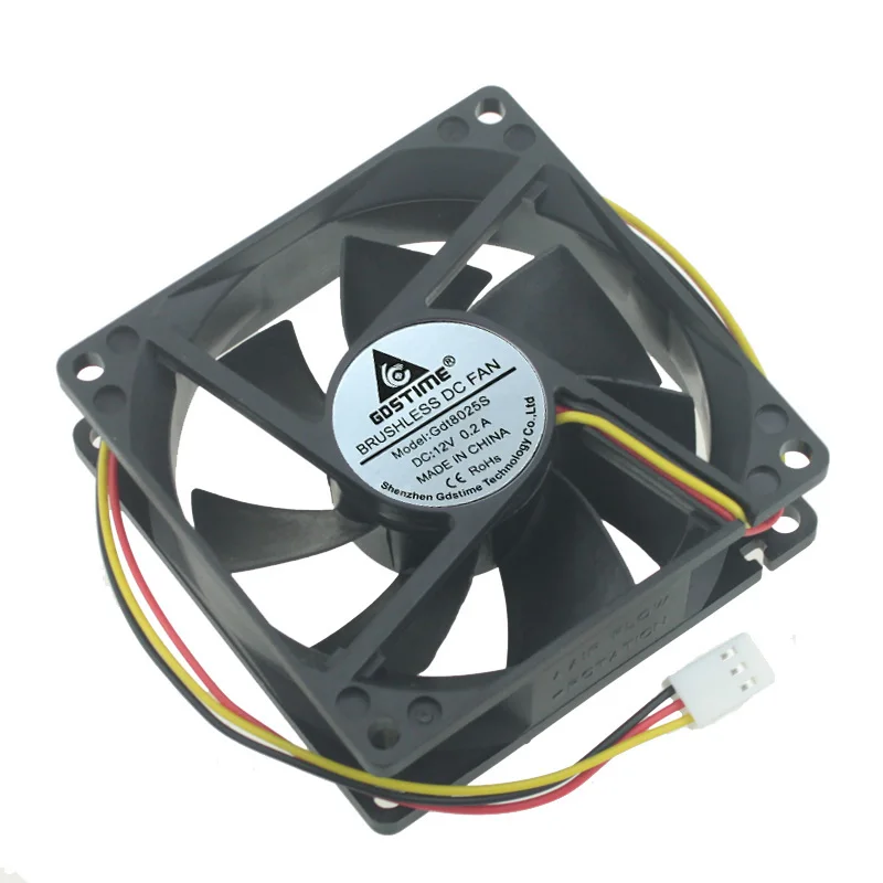 original DC 5V 12V 24V 8CM 80X80X25MM power motherboard brushless cooling fan - Onestopfan.com