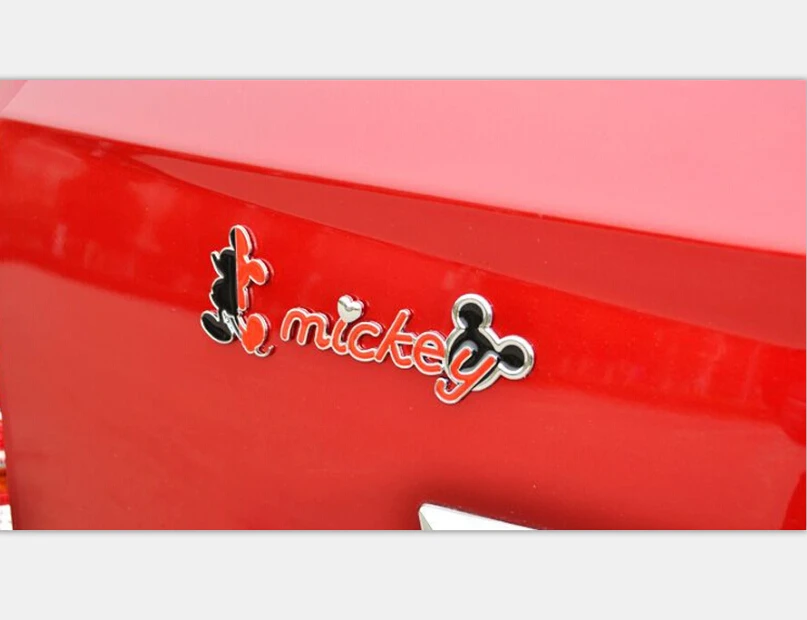 2pcs Mickey mouse 3D Metal Car Sticker Auto Car Emblem Decal ...