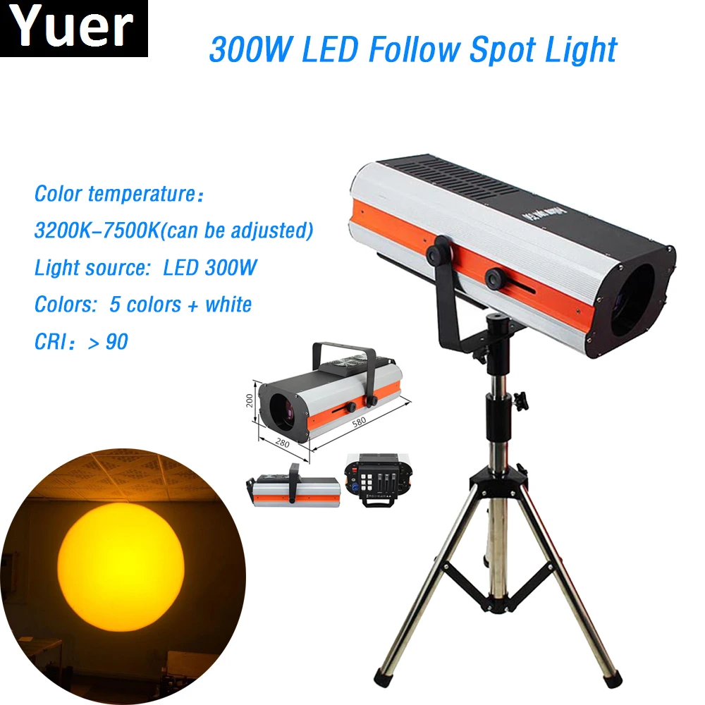 300w Led Follow Spot Light Replace 2500w Following Cri > 90 Party Disco ...