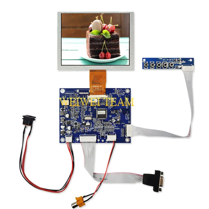 Wisecoco Módulo de pantalla TFT LCD de 5 pulgadas, placa de Control VGA AV de ZJ050NA 08C ...