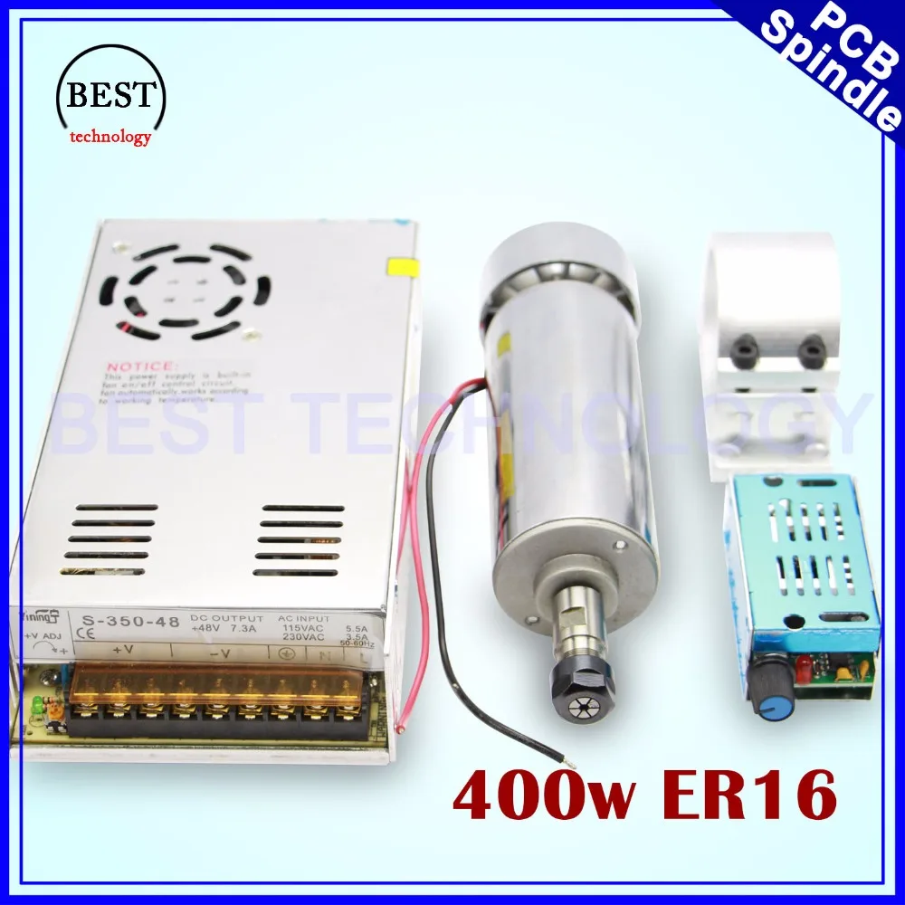 400w Er16 High Speed Cnc Spindle Motor Kit 400w Air Cooled Spindle ...