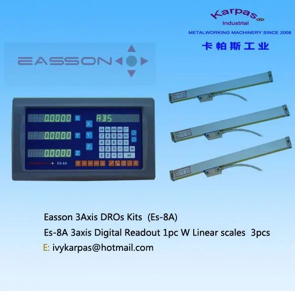 EASSON-Es-8A-3-Axis-digital-readout-W-3pcs-linear-glass-scale-completed ...