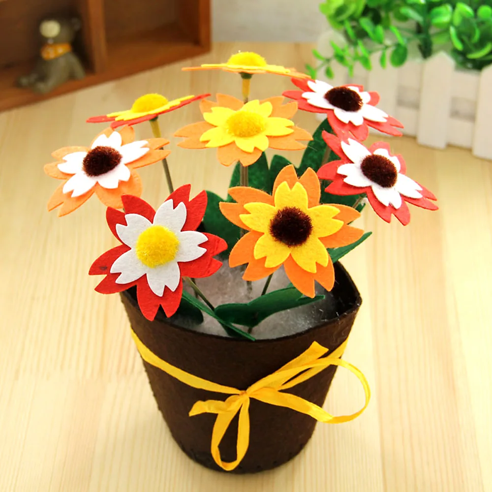 DIY Felt Toy Button Flower Craft Creative Toys for Kits Children ...