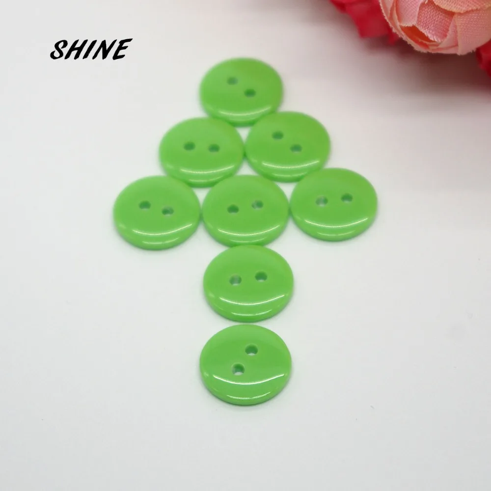Aliexpress.com : Buy 100PCs Decorative Buttons Light Green 2 Holes 12 ...