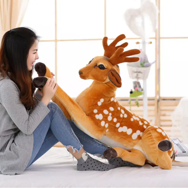 1 pc 30cm Simulation Deer Plush Toy Staffed Sika Deer Toy for Kids Baby ...