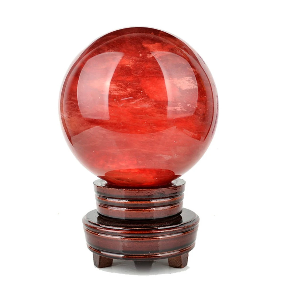 Red Melting Quartz Crystal Ball Reiki Healing Quartz Sphere Wicca ...