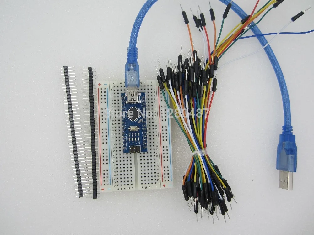 Nano 3.0 + USB cable + DuPont line + 400 holes Breadboard + breadboard ...