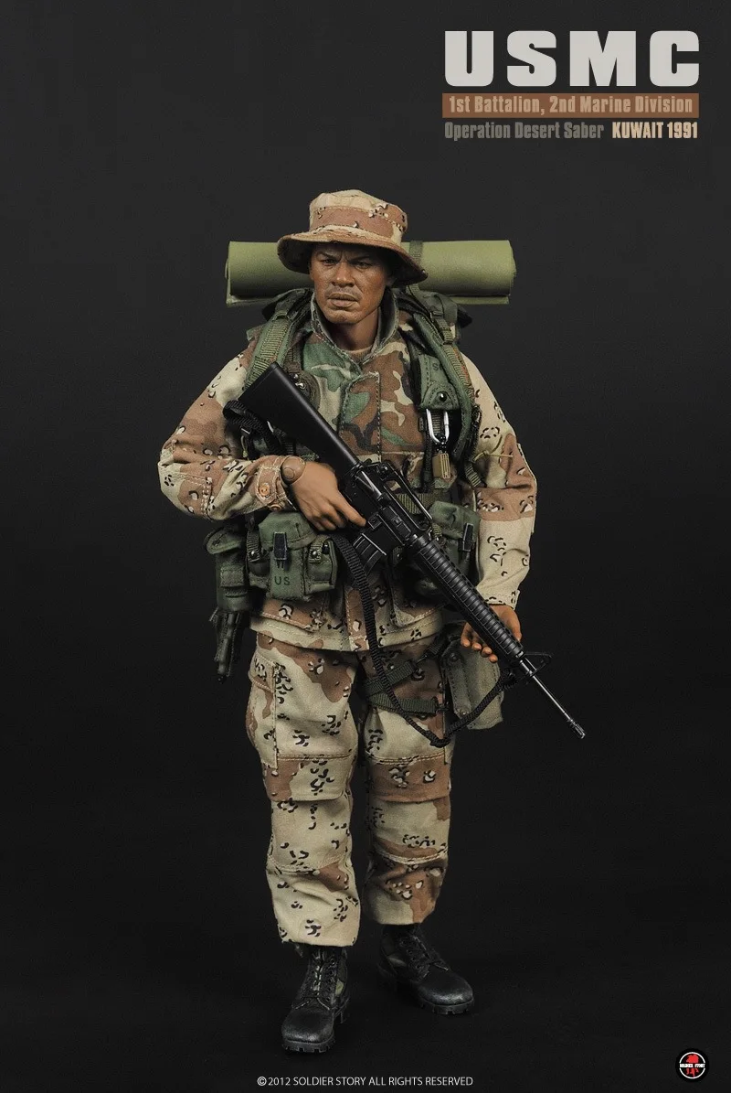 1/6 scale Military figure doll USMC Desert Saber action 1991 12" Action ...