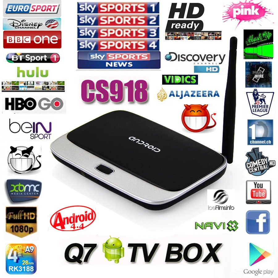 Arabic Iptv Box Xbmc Fully Loaded Android Tv Box Quad Core Cs918 Mk888 ...