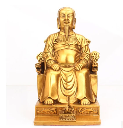 A copper statue of antique Xuandi feng shui ornaments Xuanwu Zhenwu ...