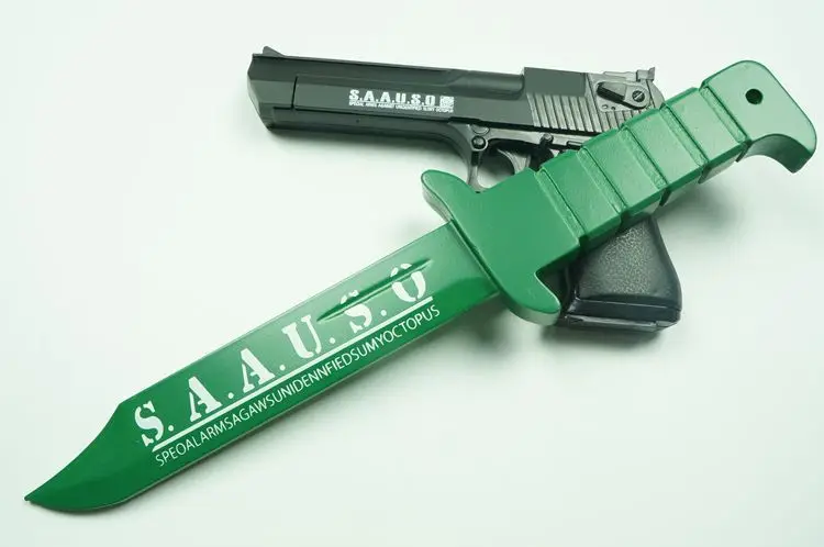 Assassination Classroom Shiota Nagisa green dagger Weapon PVC Cosplay ...