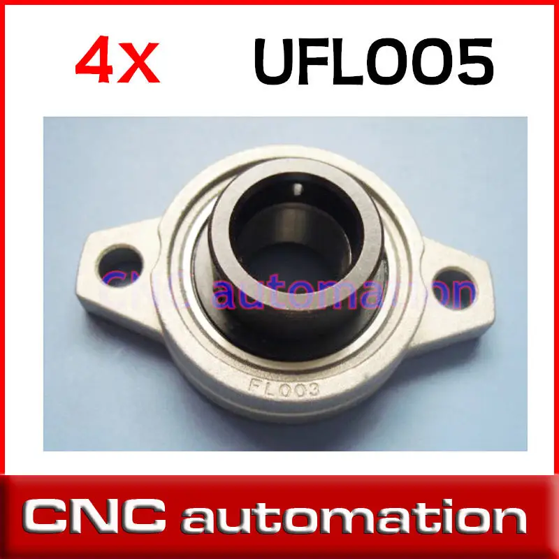 4pcs Ufl005 25mm Shaft Zinc Alloy Pillow Block Bearing - Bearings ...