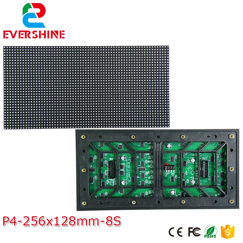 Low Power Consumption Outdoor Rgb Full Color P4 Led Module Smd1921 1/8s 256x128mm - Led Modules ...