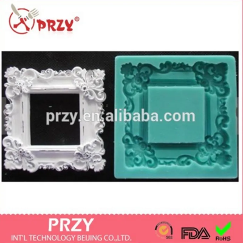 frame framework Retro frame silicone fandont mold Silica gel moulds ...