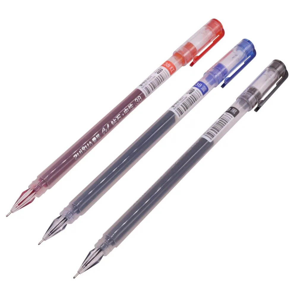 36 Pcs 0.38mm Large-capacity Ink Diamond Tip Red Blue Black Refill Gel ...