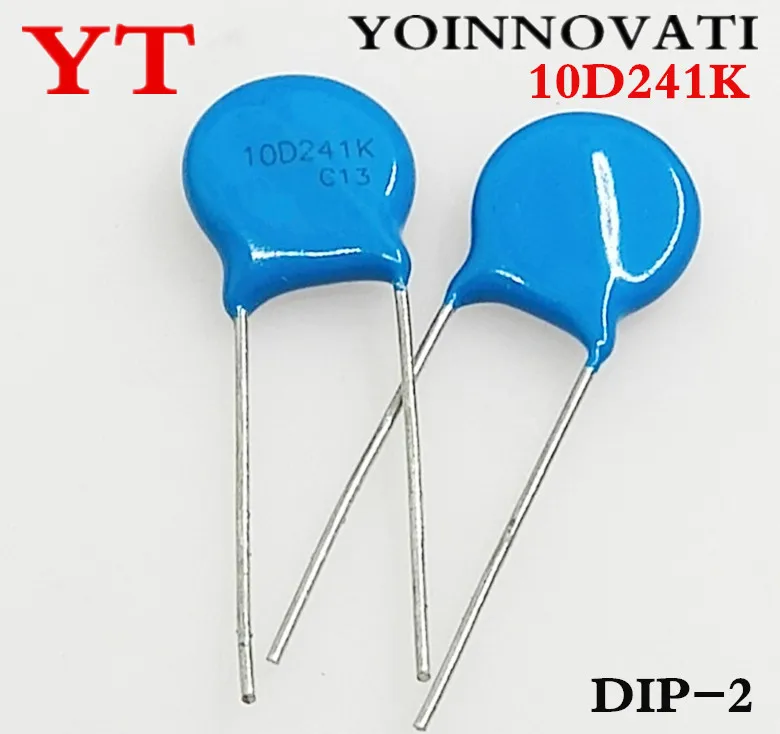 Free shipping 50PCS/LOT Varistor 10D241K 10D 241K VDR 10K241 Metal ...