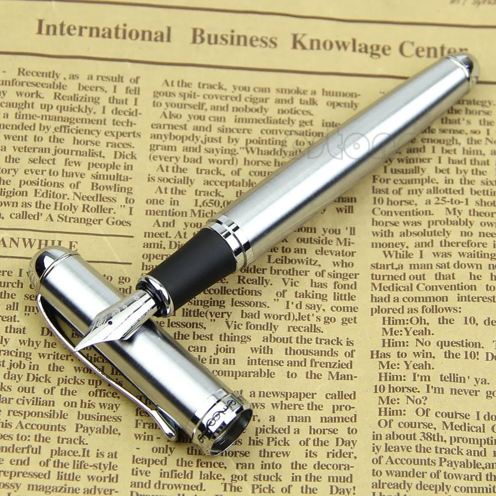 Luxury Brand Jinhao X750 Silver Stainless Steel Fountain Pen Medium ...