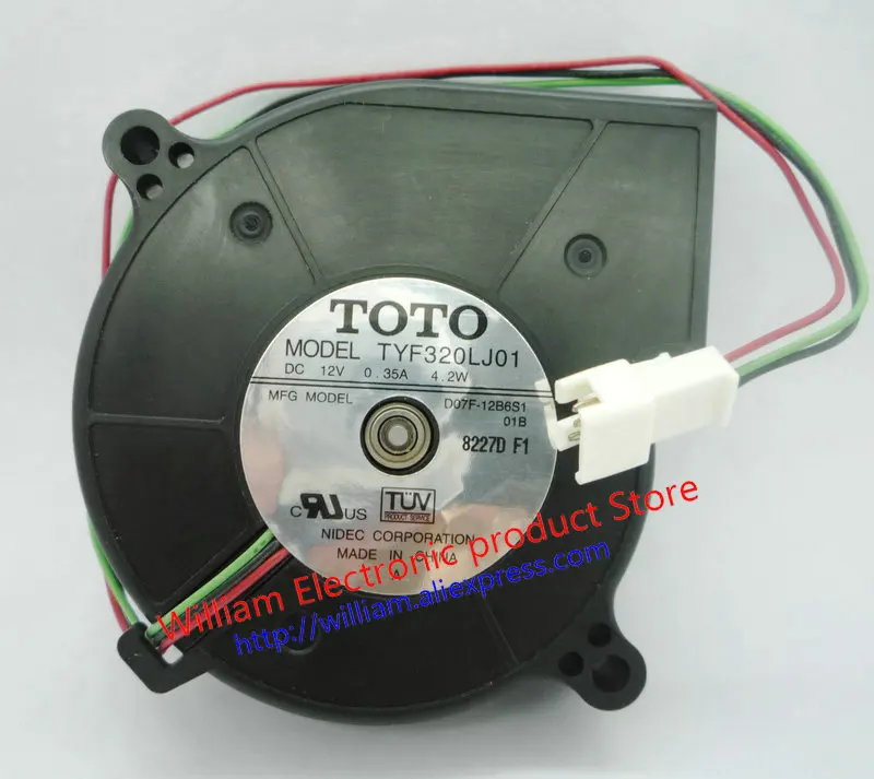 New-Original-Nidec-TOTO-TYF320LJ01-12V-0-35A-4-2W-7520-Projector-Blower ...
