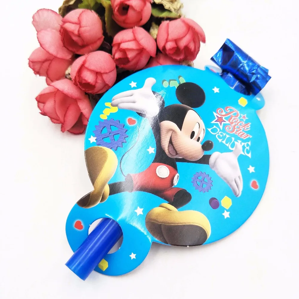 6pcs/set Mickey mouse blowout Cartoon Theme Party Noise Maker Baby ...