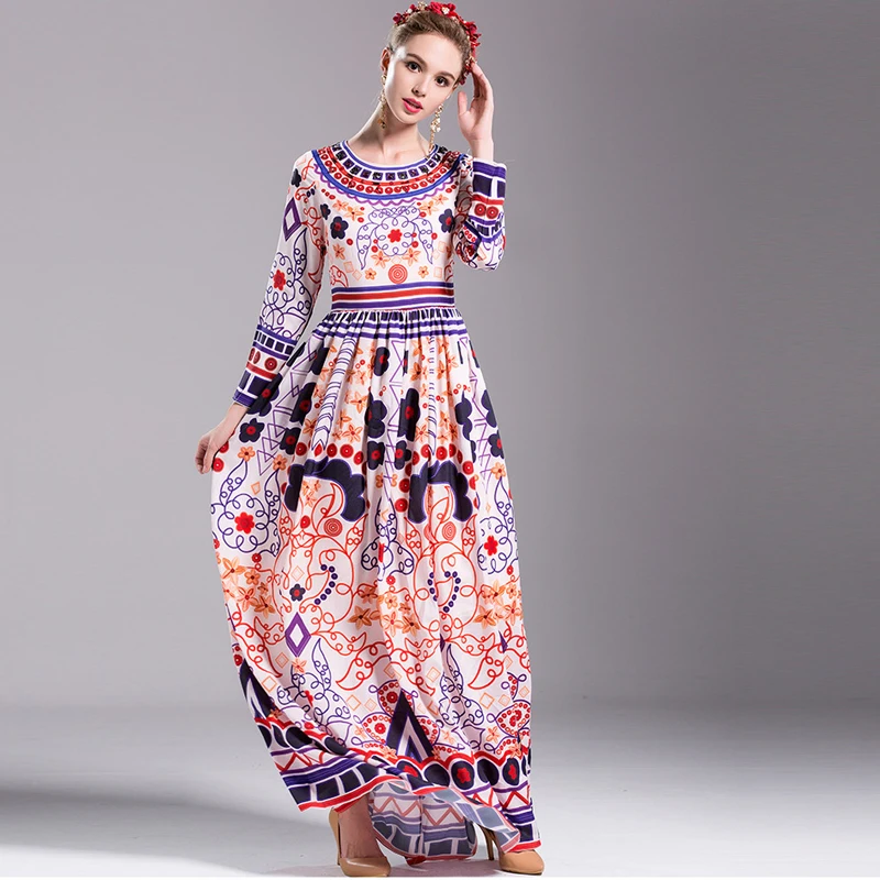 HIGH QUALITY 2016 Newest Designer Maxi Dress Women's Elegant Long ...