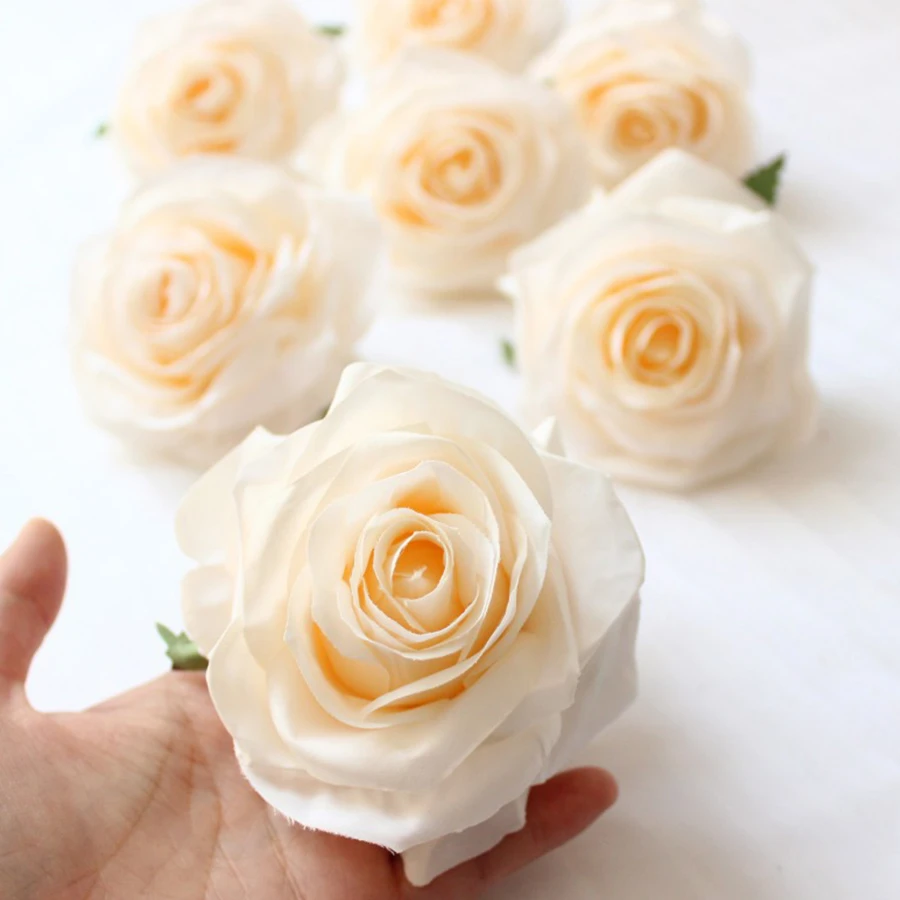 Big Rose Head Large Roses Heads Silk Flower Head Artificial Flowers ...