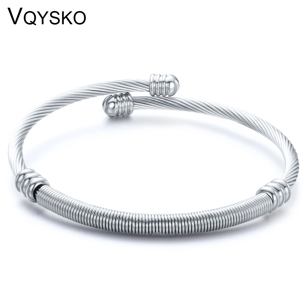 Women Stainless Steel Cuff Bracelets For Gift Accessories Fashion Lady ...