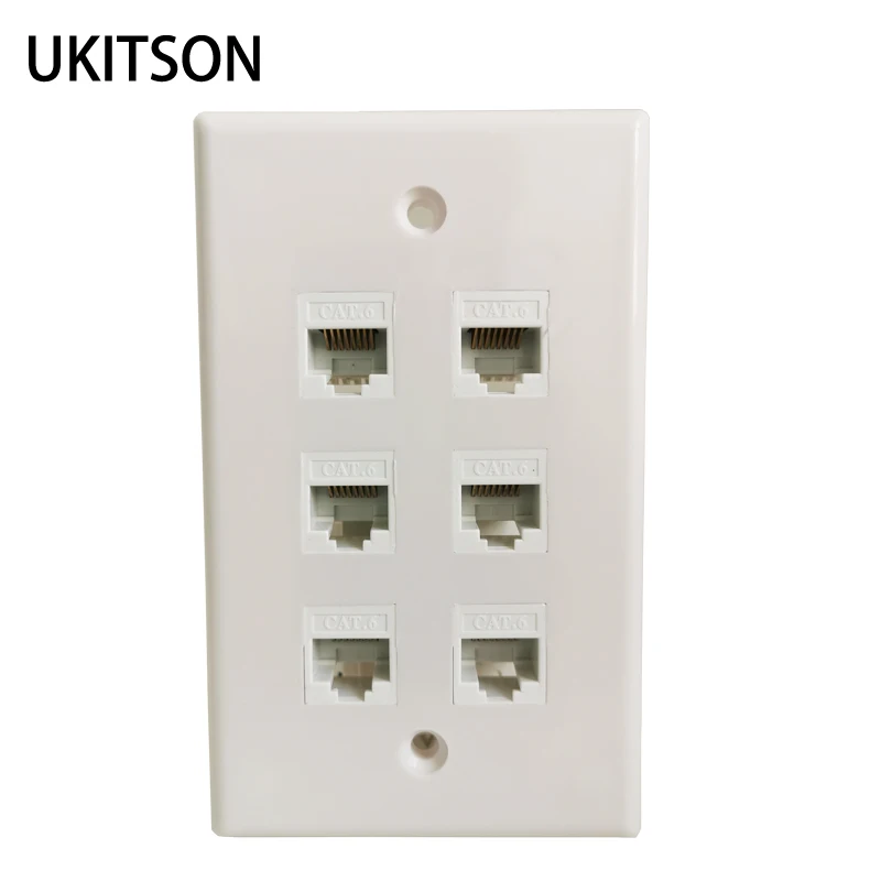 Faceplate | Electrical Socket Plugs Adaptors - Us 6 Ports Cat6 Rj45 ...