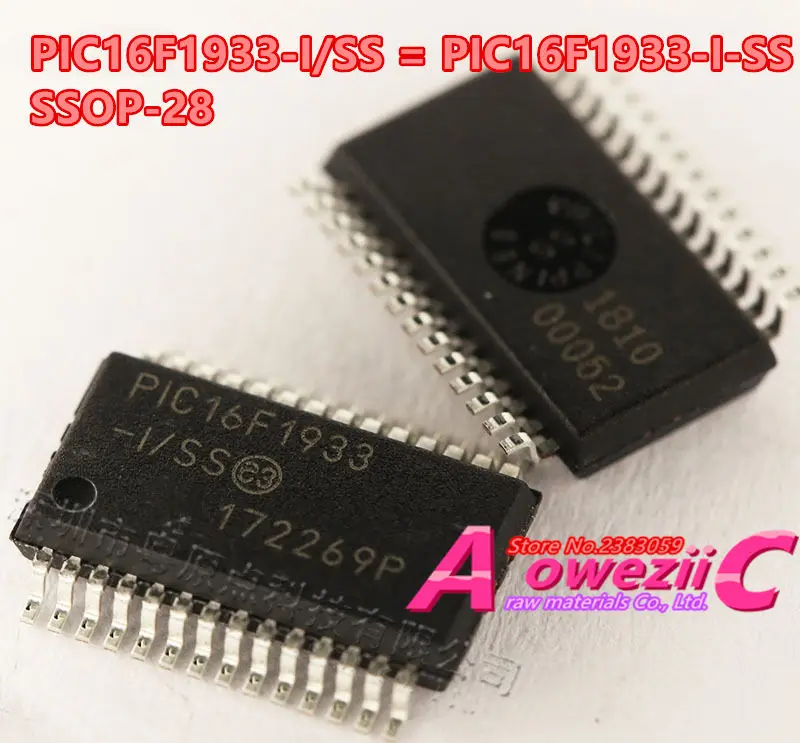 Aoweziic 2018+ 100%new original PIC16F1933 I/SS PIC16F1933 I/ss SSOP 28 PIC16F1933 I/SO ...