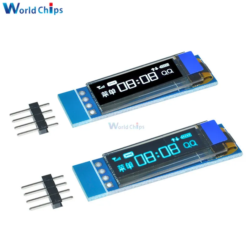 0,91 zoll DC 3,3 V 5V 128x32 IIC I2C Blau OLED LCD Display Modul 0.91 "12832 LCD Screen Fahrer ...
