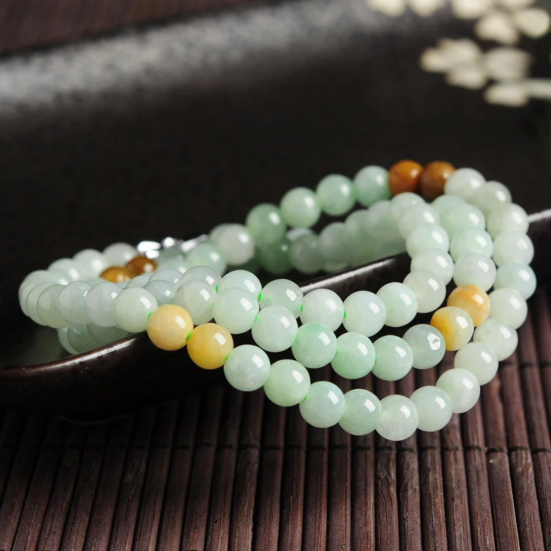 Natural A goods collar de jade de 5 6mm para mujer, gargantilla de ...