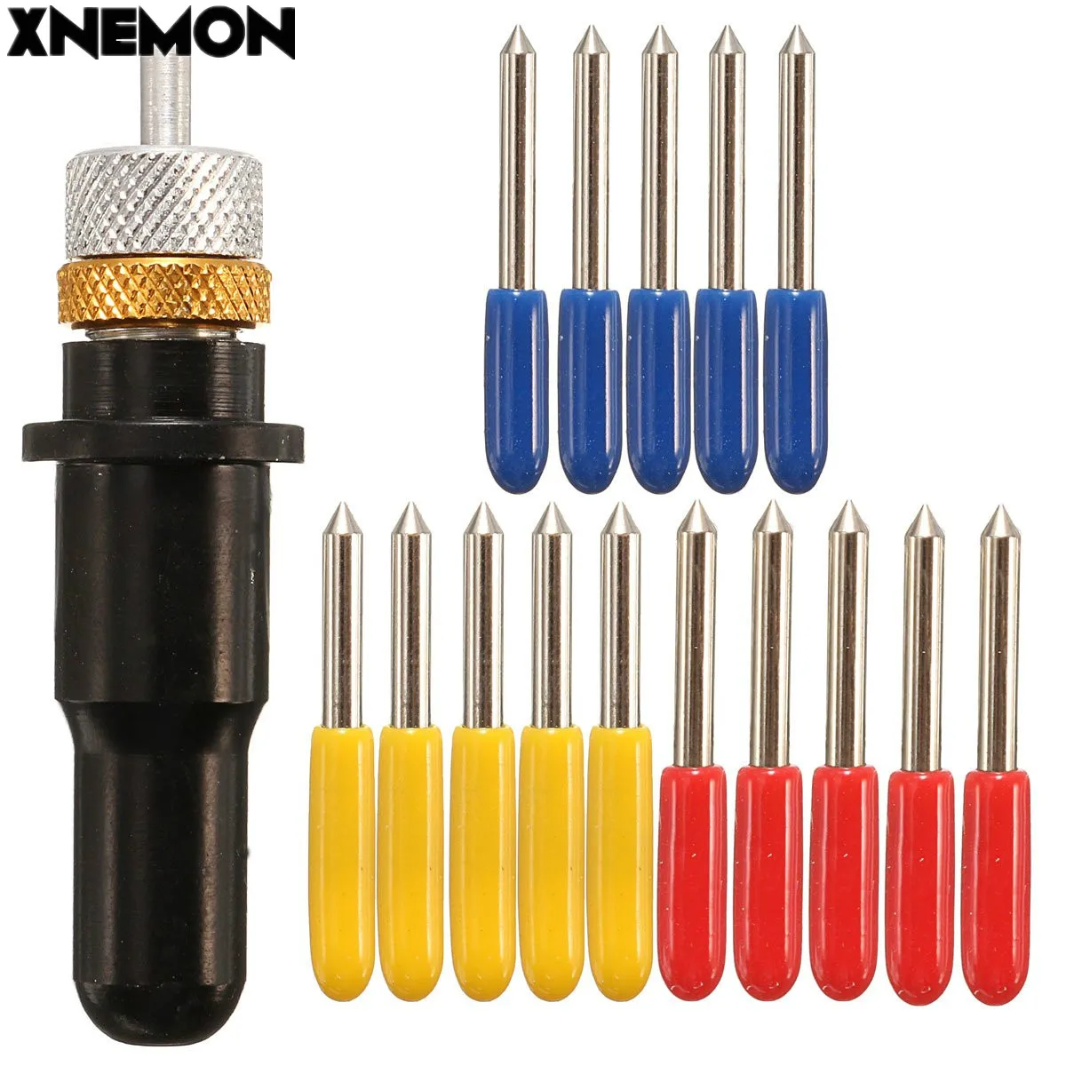 XNEMON 1pc Cutting Plotter Blades Holder +15 Pcs 30 45 60 Degree Blades ...