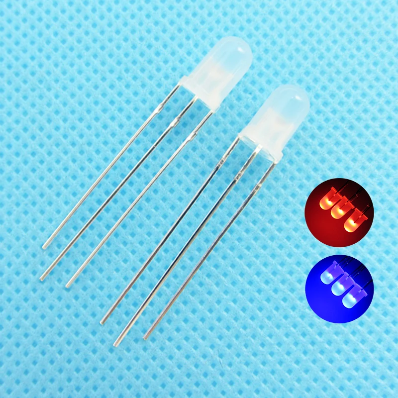 5mm Led Bi-color Diffused Common Anode Round Light Emitting Diode Dual ...