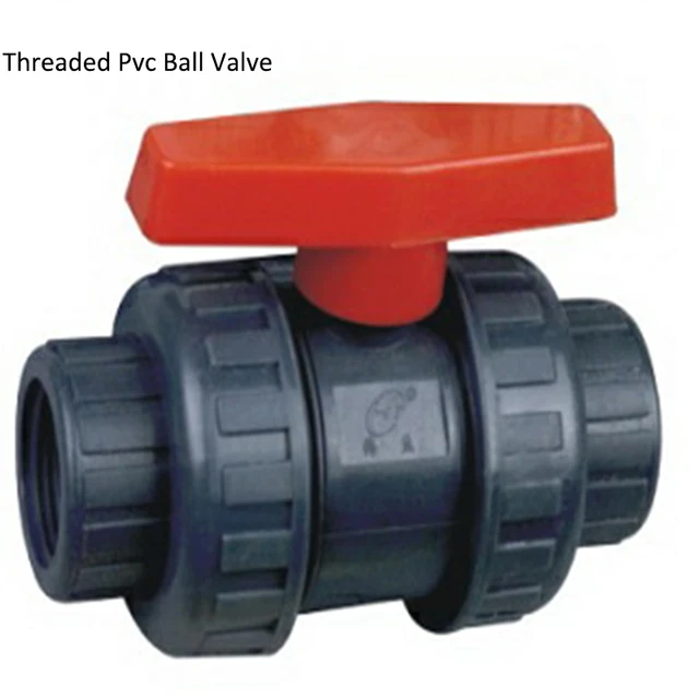 DN25 1" Manual Socket PVC Plastic Ball Valve, Plastic Thread PVC Ball ...
