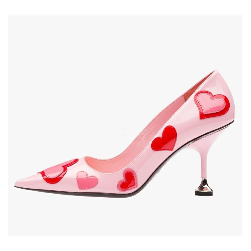 Zapatos de tacón alto con forma de corazón para mujer, calzado de boda ...