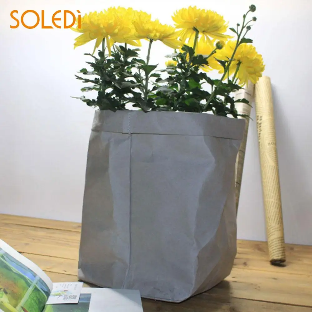 2021 Kraft Paper Flower Pot Bag Plants Nursery Pots Succulents Balcony ...