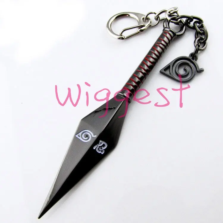 Naruto Kunai Leaf Village Ninja Kunai Cosplay Props Key Chain Metal ...